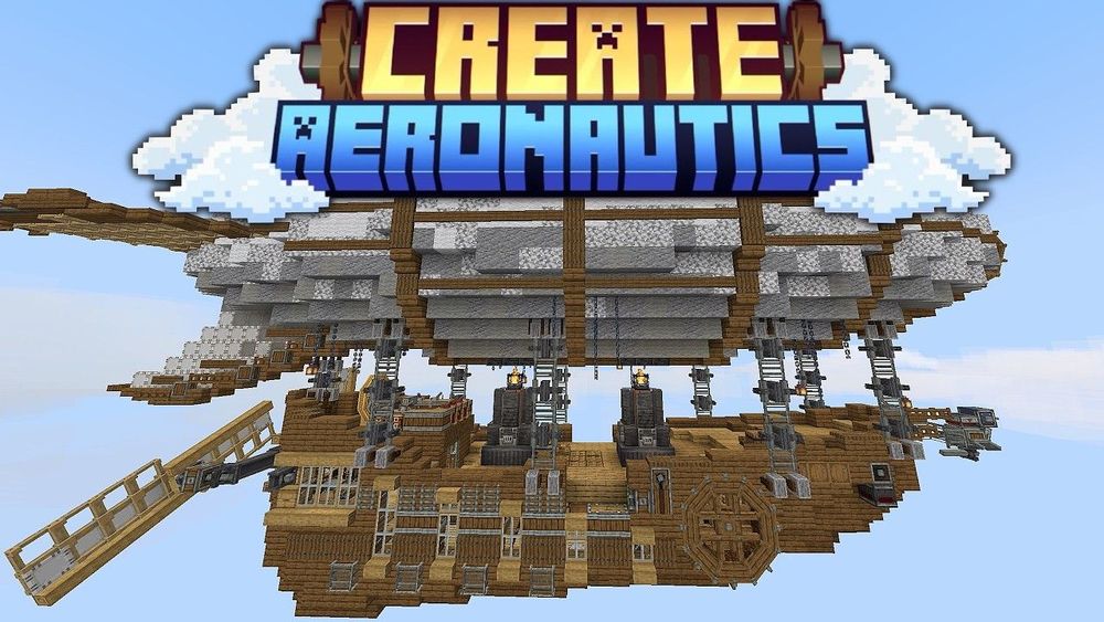 Create Aeronautics: мод на самолёты, дирижабли и машины с реалистичной ...